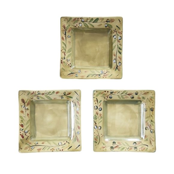 Pier 1 | Dining | Set Of 3 Pier Olive Square Salad Bread Plates 8 P1 ...